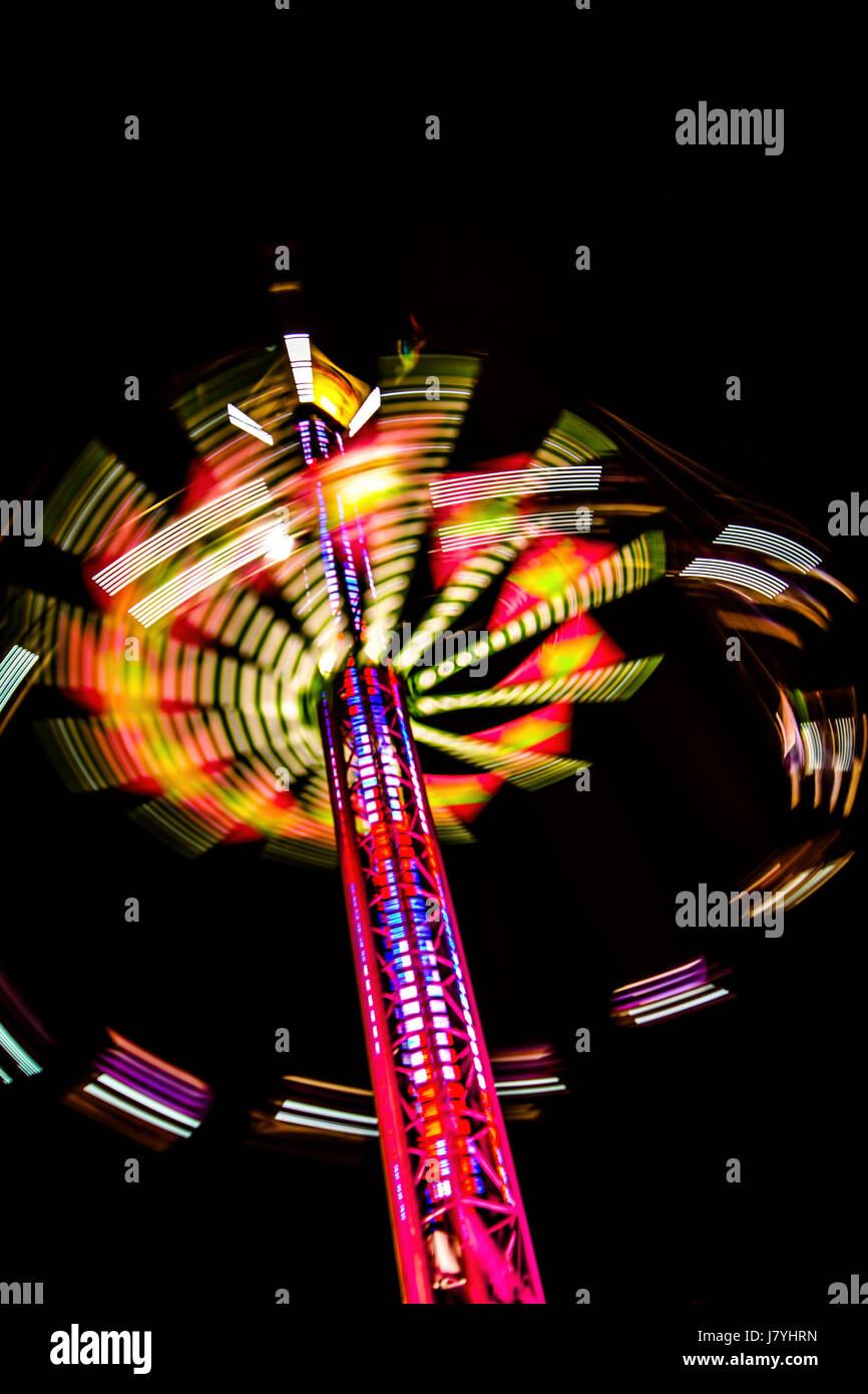 One of a series of long exposures of the ride Vertigo at the Puyallup ...