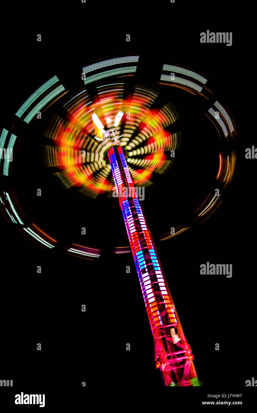 One of a series of long exposures of the ride Vertigo at the Puyallup ...