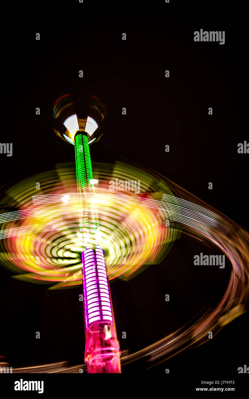 One of a series of long exposures of the ride Vertigo at the Puyallup ...