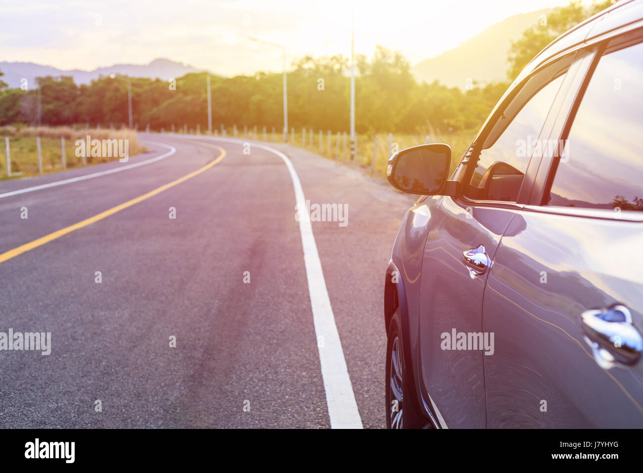 Car back side parking space hi-res stock photography and images - Alamy