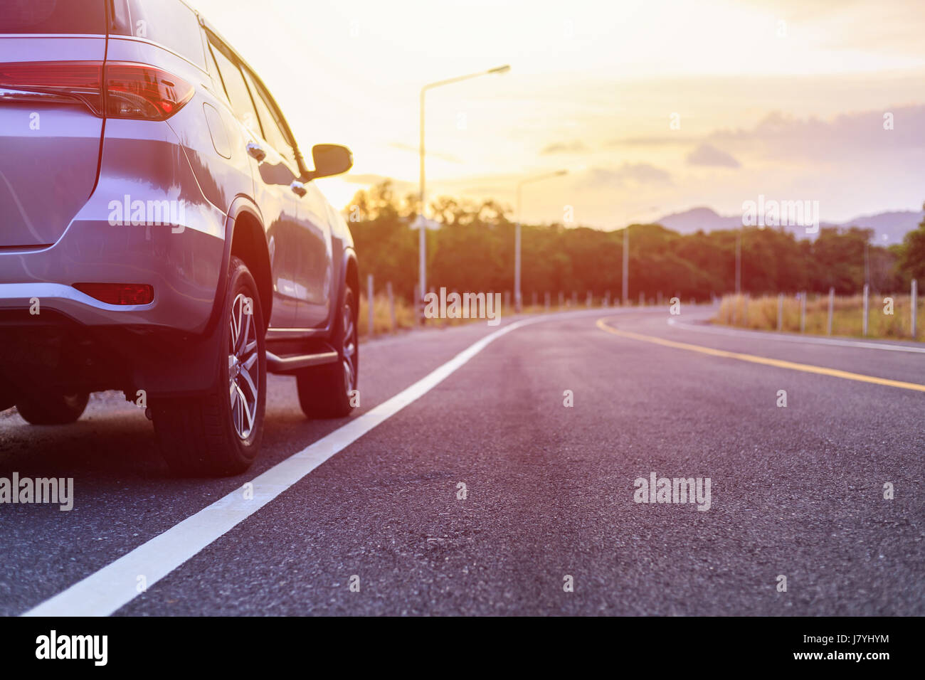Car back side parking hi-res stock photography and images - Alamy