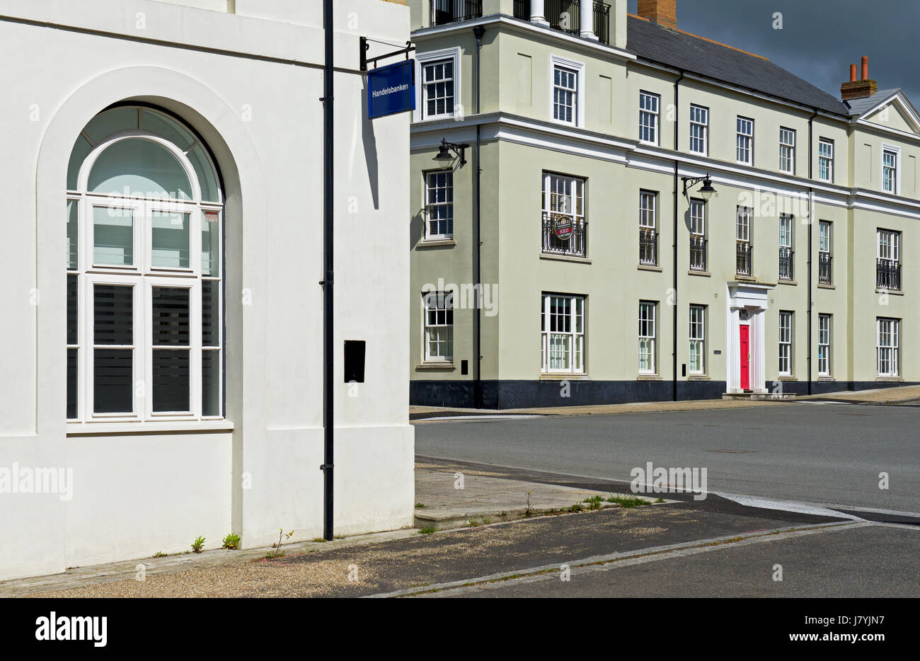 Street in Poundbury, Dorset, England UK Stock Photo - Alamy