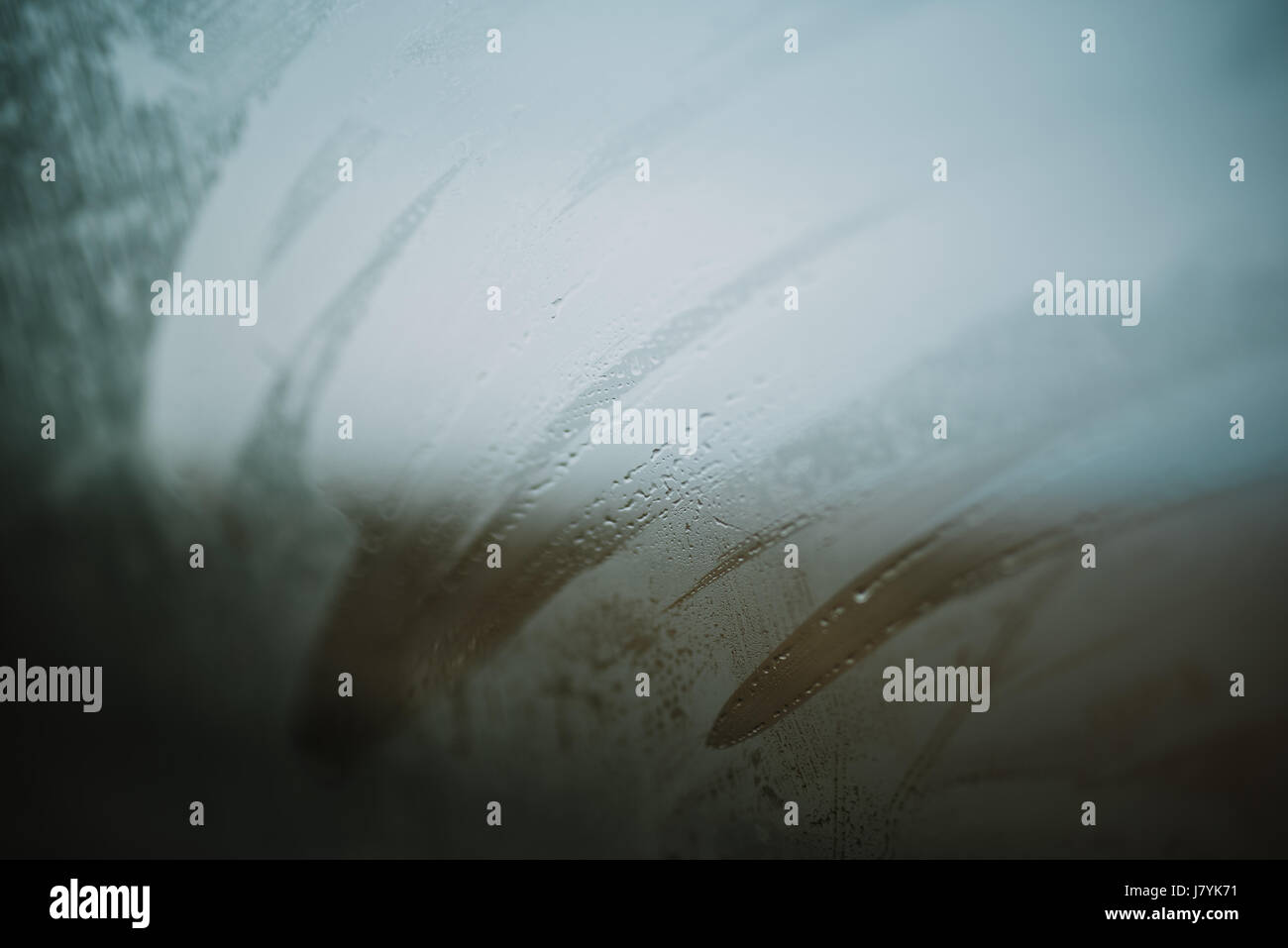 Wet windows surface on a car in winter Stock Photo - Alamy