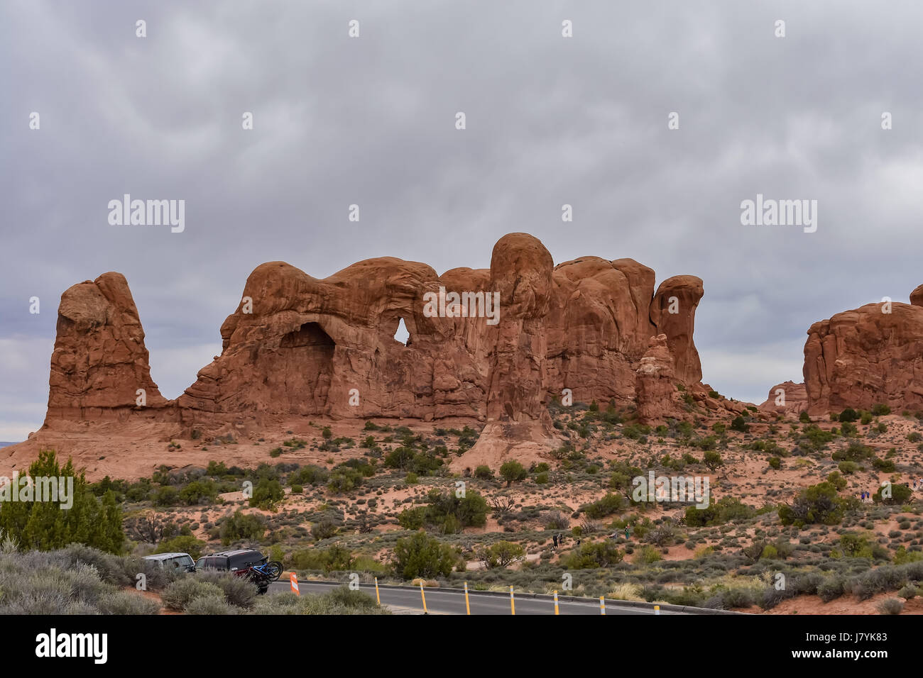 The famous Arches National Park at Utah, U.S.A Stock Photo - Alamy