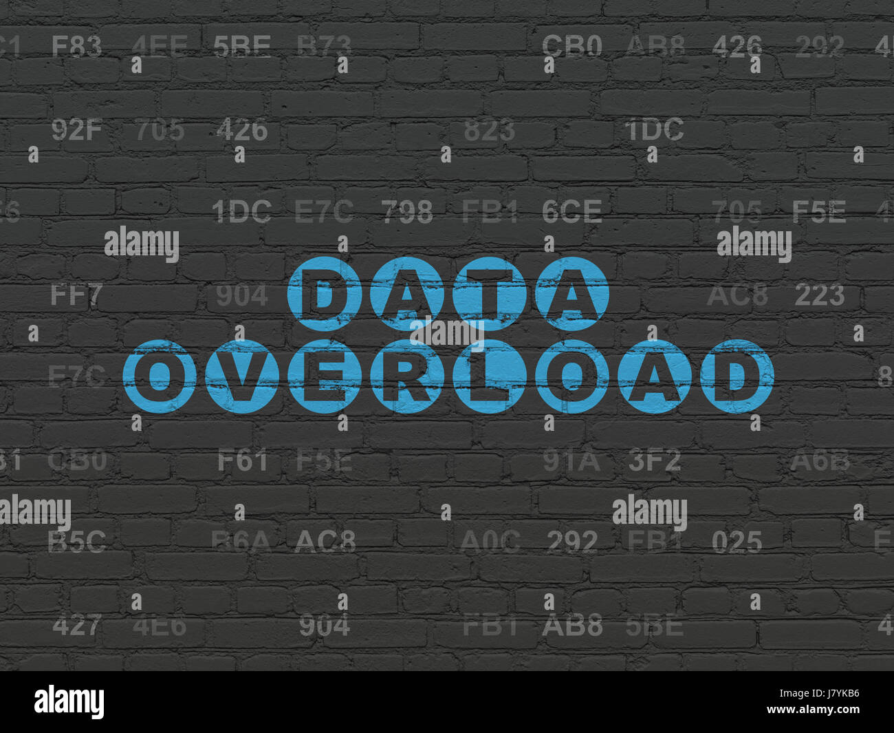 Data concept: Data Overload on wall background Stock Photo - Alamy