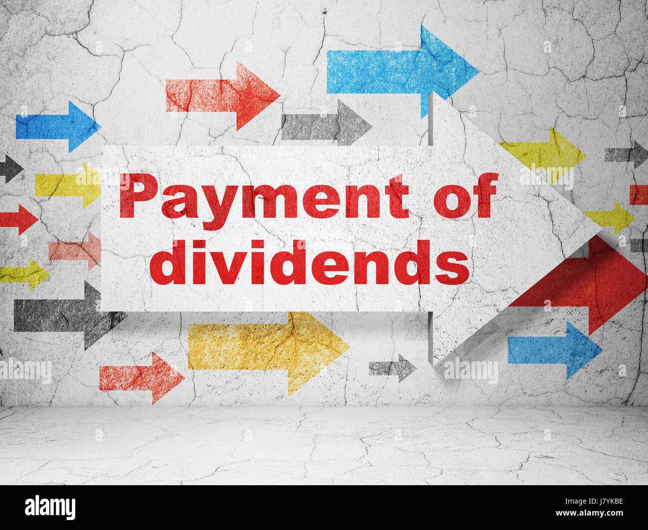 Banking concept: arrow with Payment Of Dividends on grunge wall ...