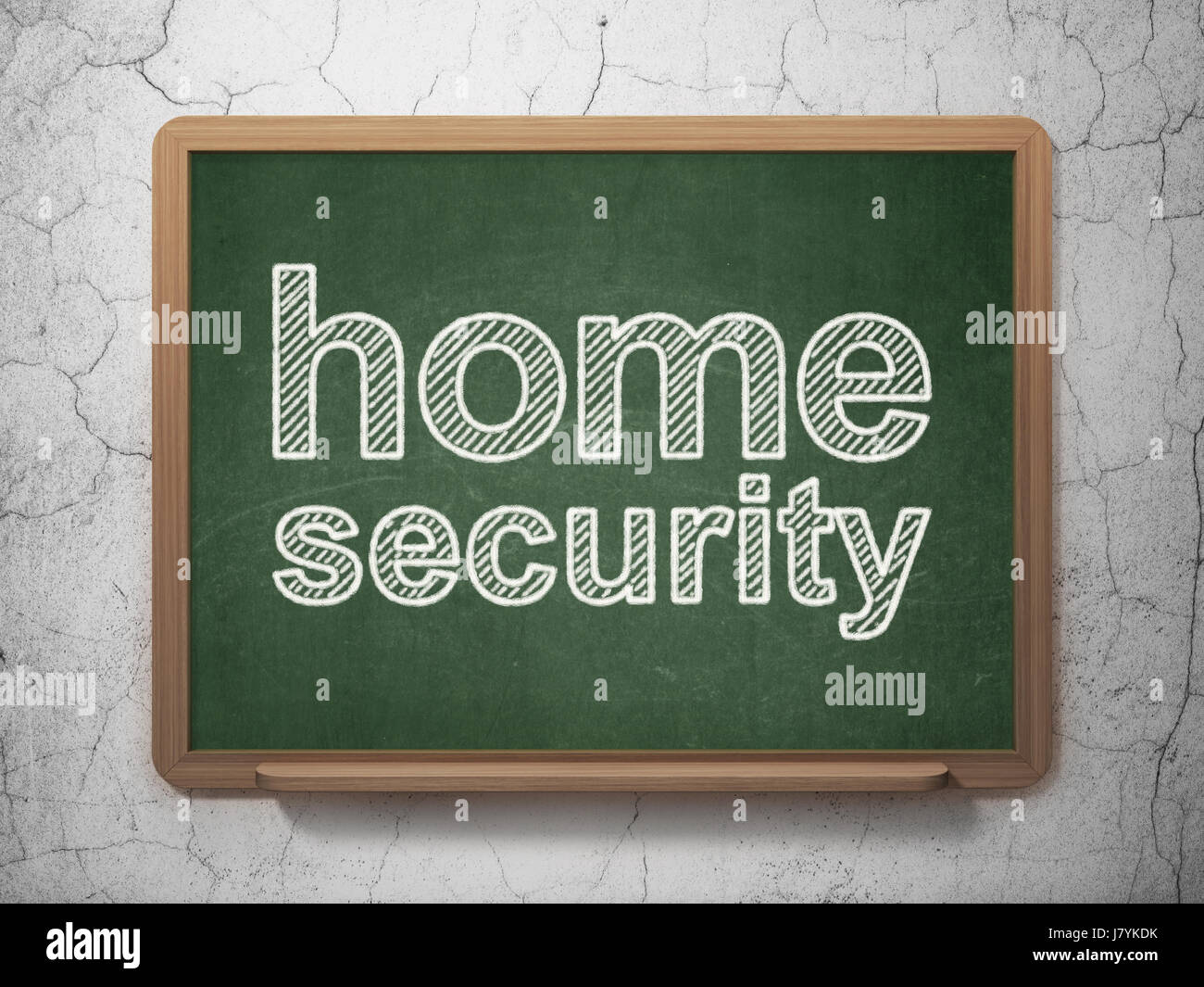 Safety concept: Home Security on chalkboard background Stock Photo - Alamy