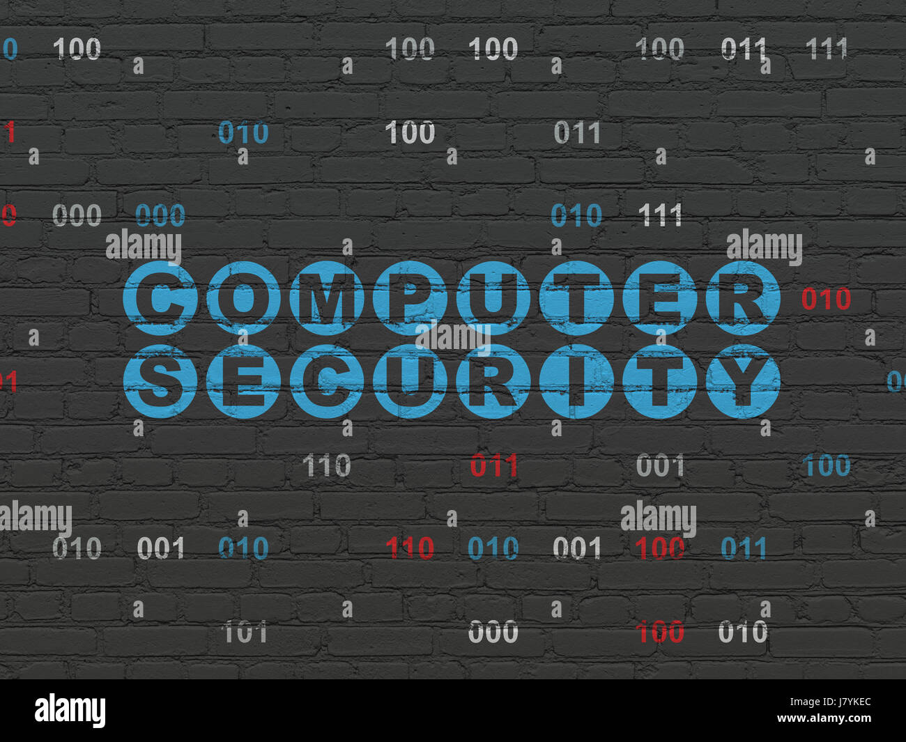 Protection concept: Computer Security on wall background Stock Photo ...
