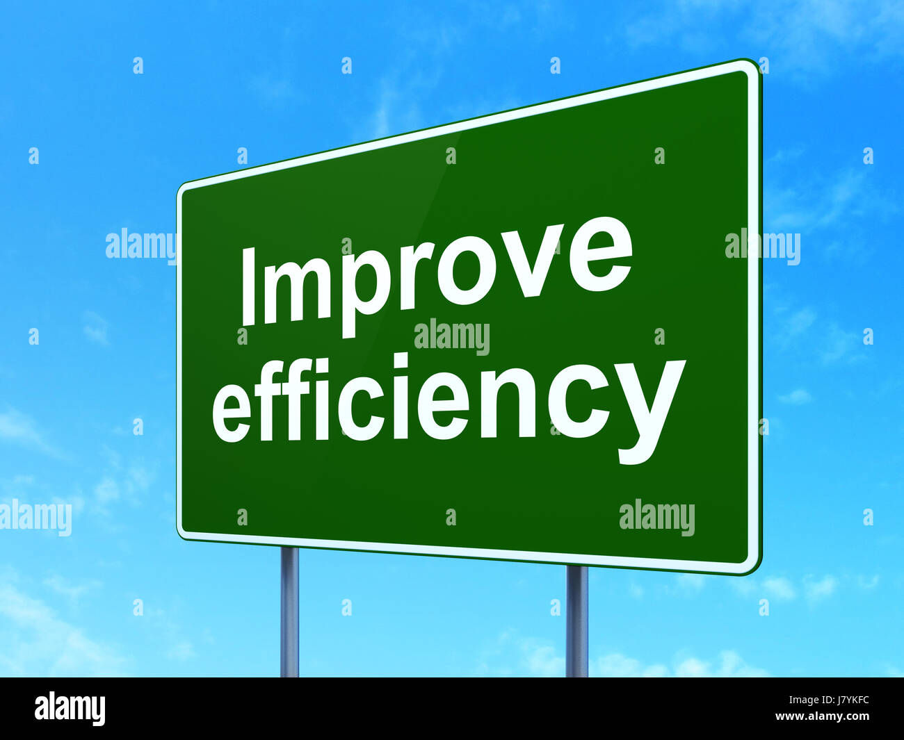 Business concept: Improve Efficiency on road sign background Stock ...