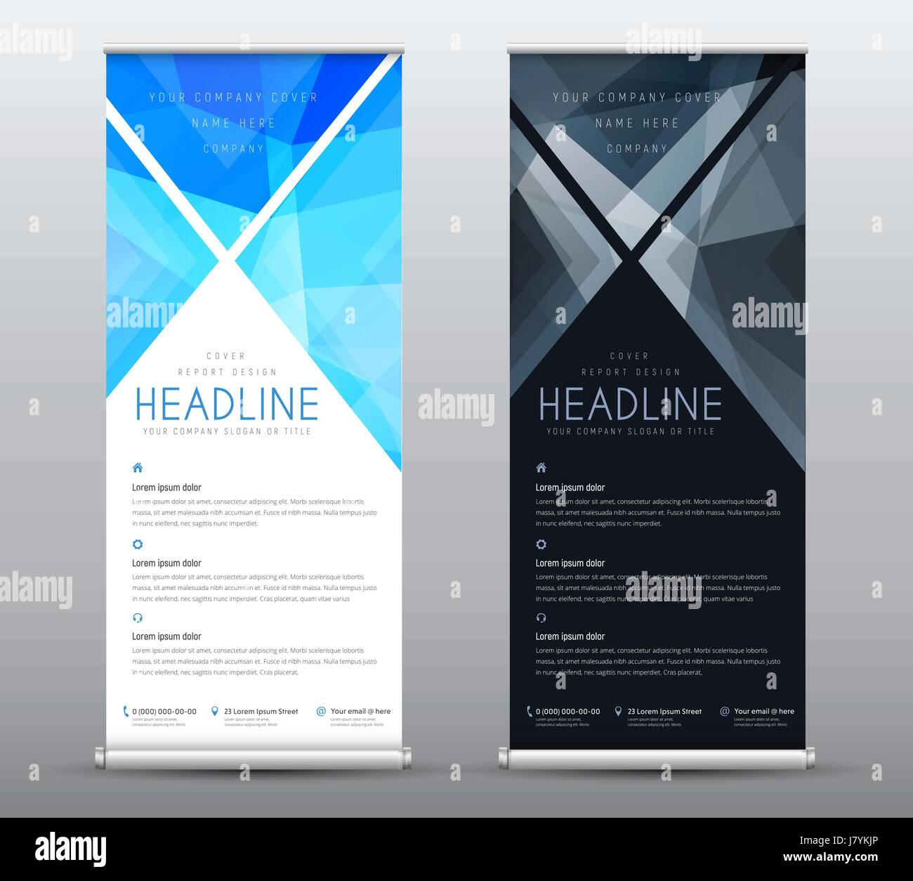 Design a standard roll up banner for presentations. Template of ...