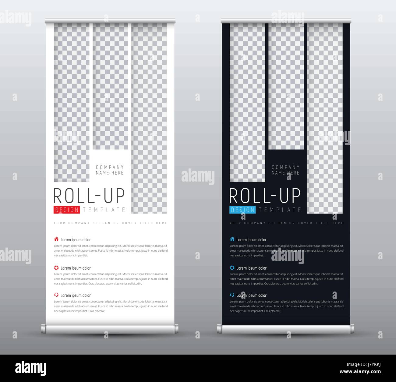 Design a standard roll up banner for presentations with vertical ...