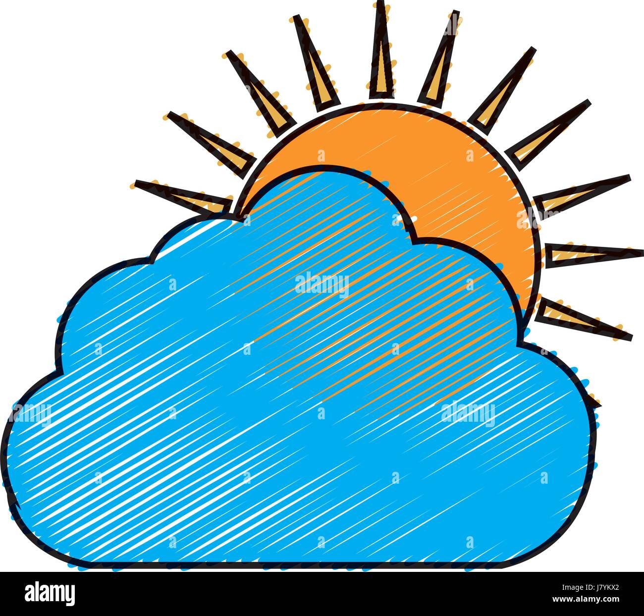 cloud and sun icon Stock Vector Image & Art - Alamy