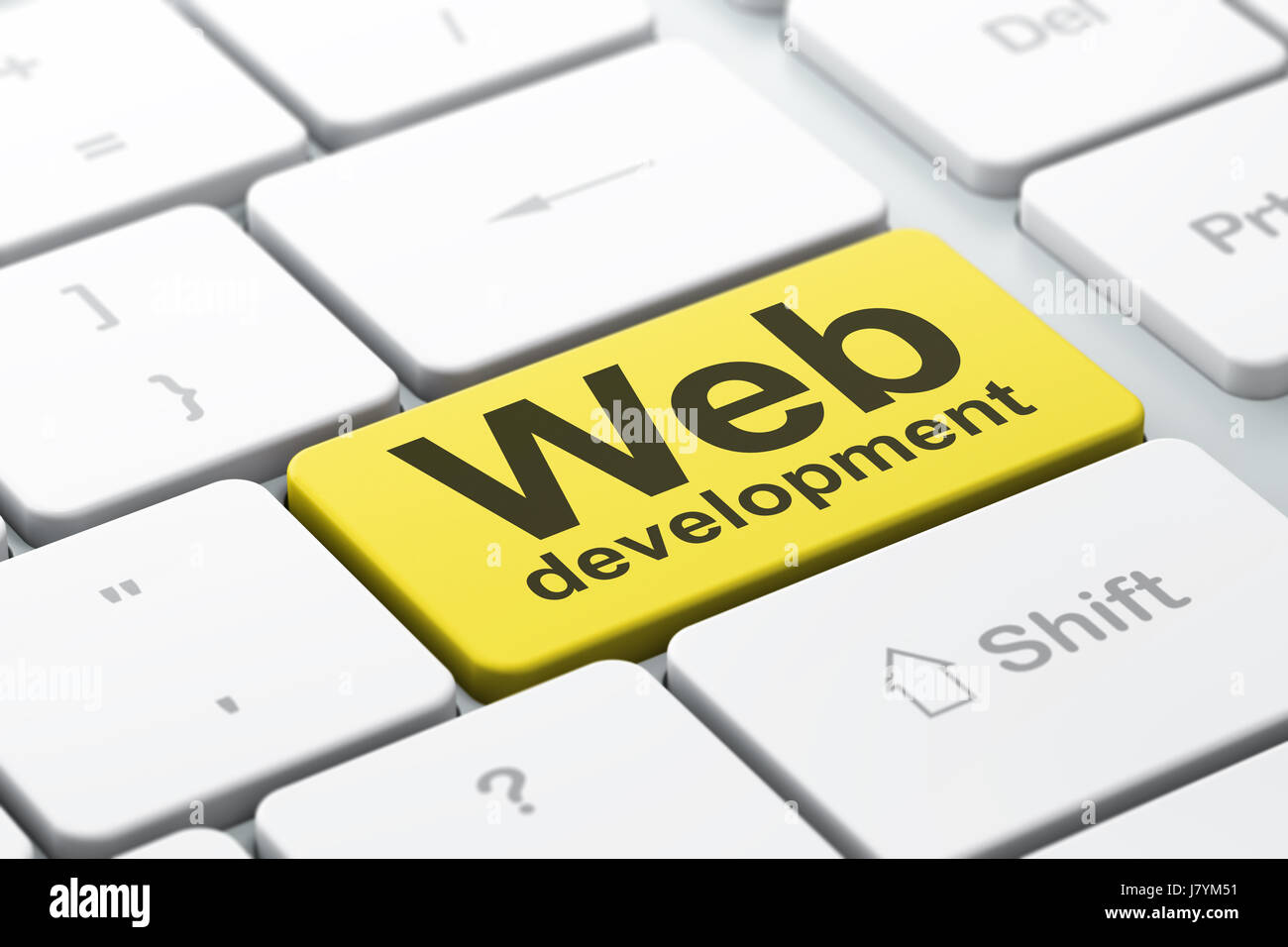 Web development concept: Web Development on computer keyboard ...