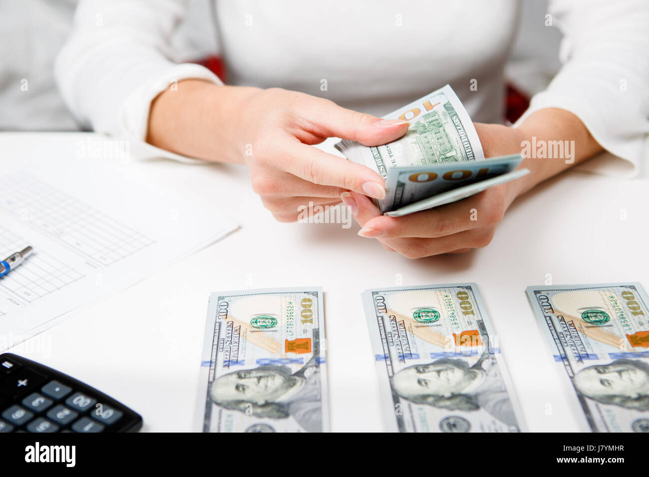 Hands counting money, close up Stock Photo - Alamy