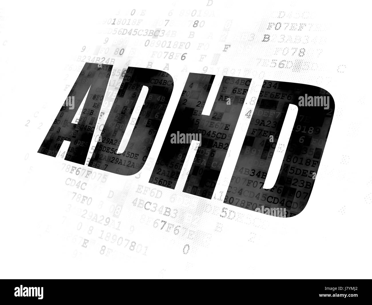 Healthcare concept: ADHD on Digital background Stock Photo - Alamy