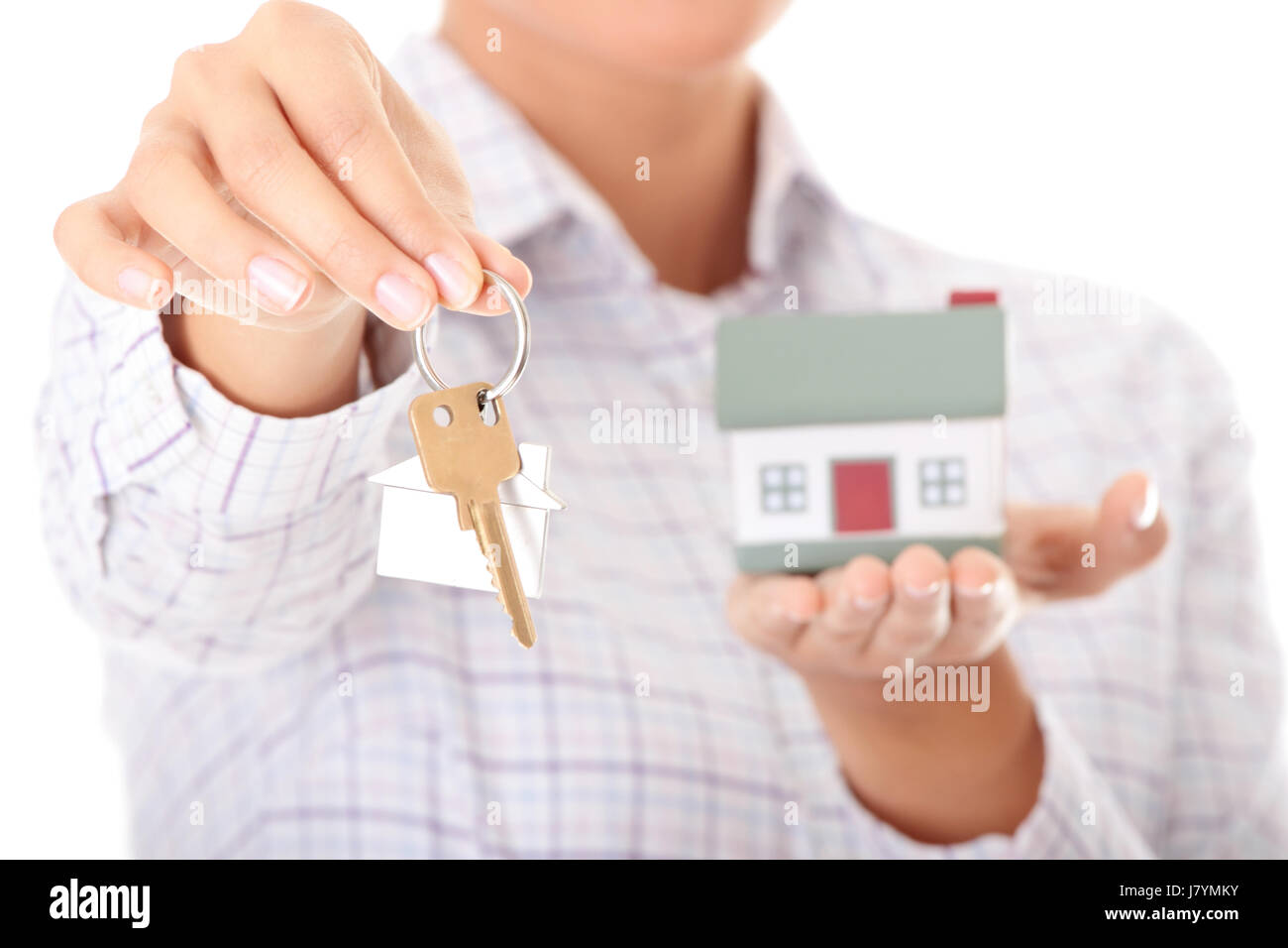 woman house building hand finger isolated model design project concept ...