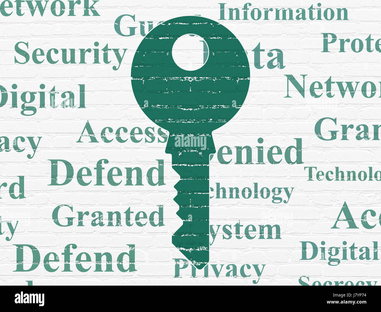 Security concept: Key on wall background Stock Photo - Alamy
