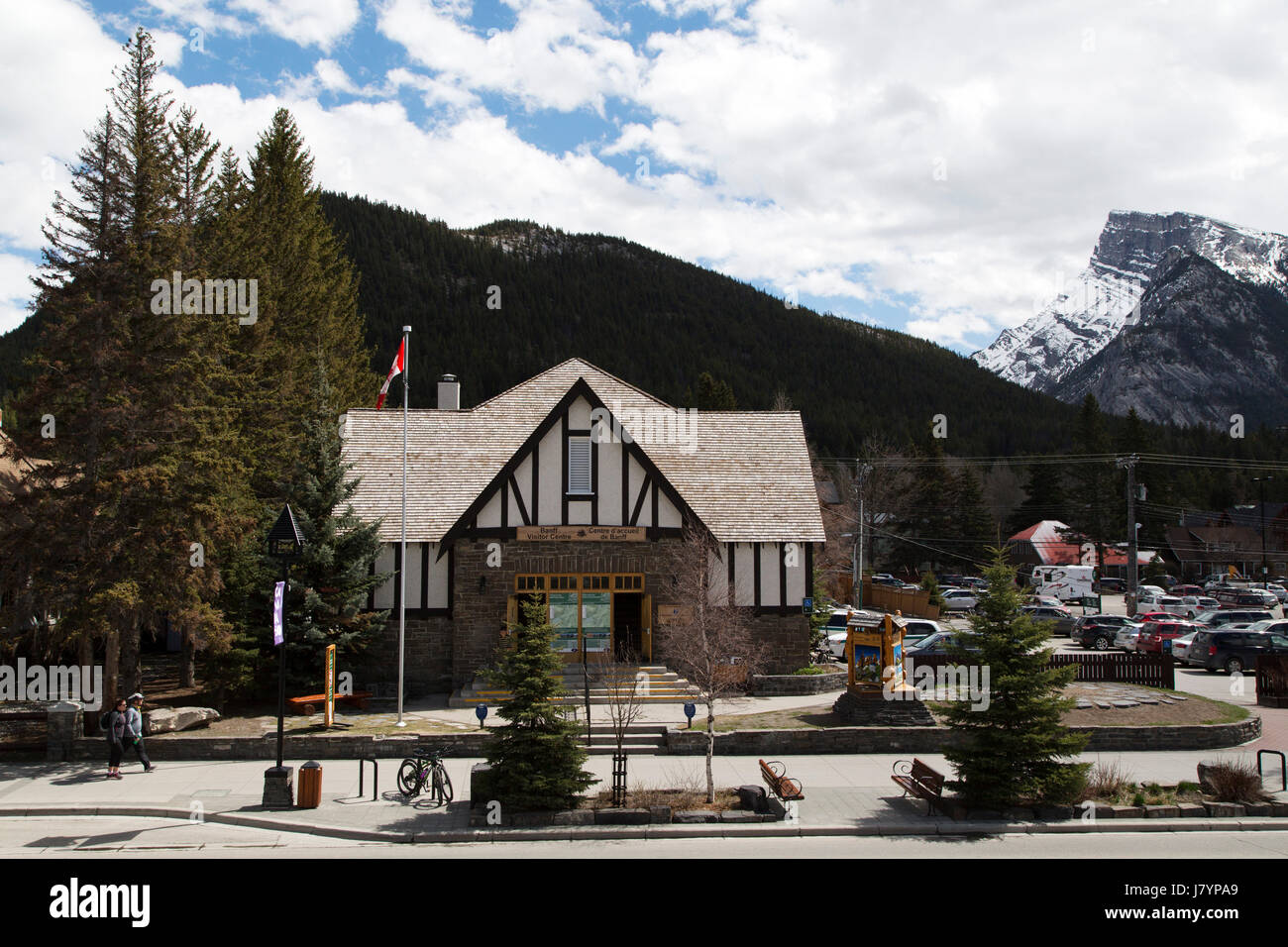 Banff Visitor Centre in Banff, Canada. The building has information ...