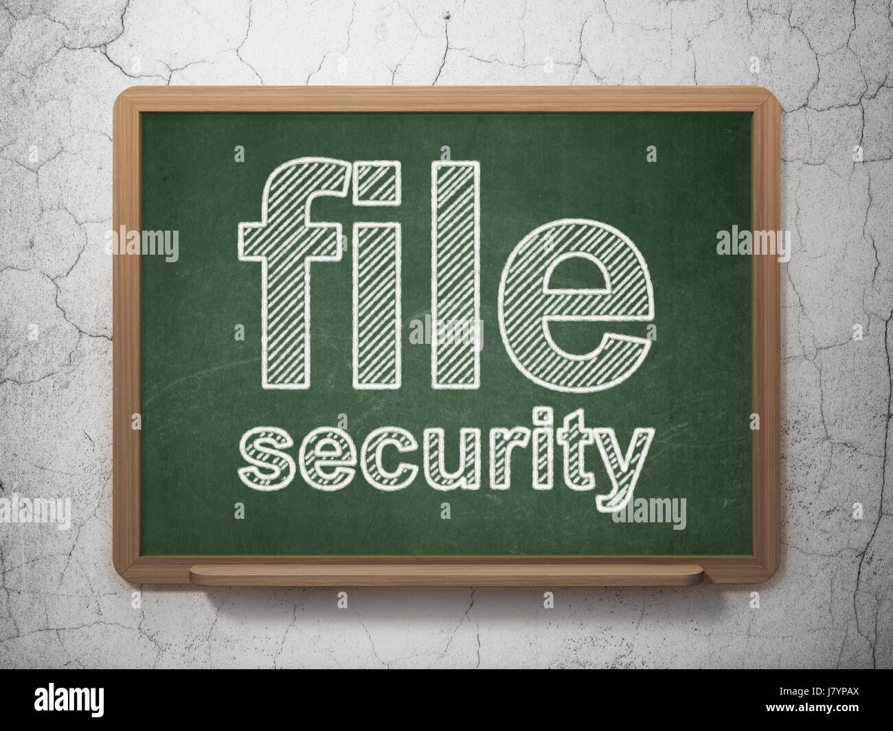 Safety concept: File Security on chalkboard background Stock Photo - Alamy