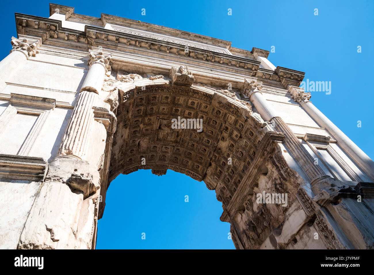 The Ancient Roman Forum in the Centre of Modern Rome in Italy Stock ...