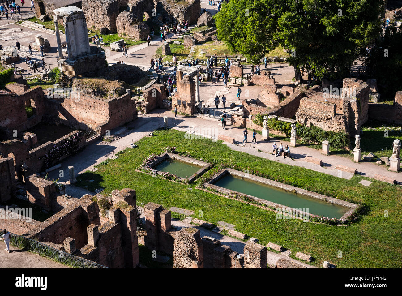 The Ancient Roman Forum in the Centre of Modern Rome in Italy Stock ...