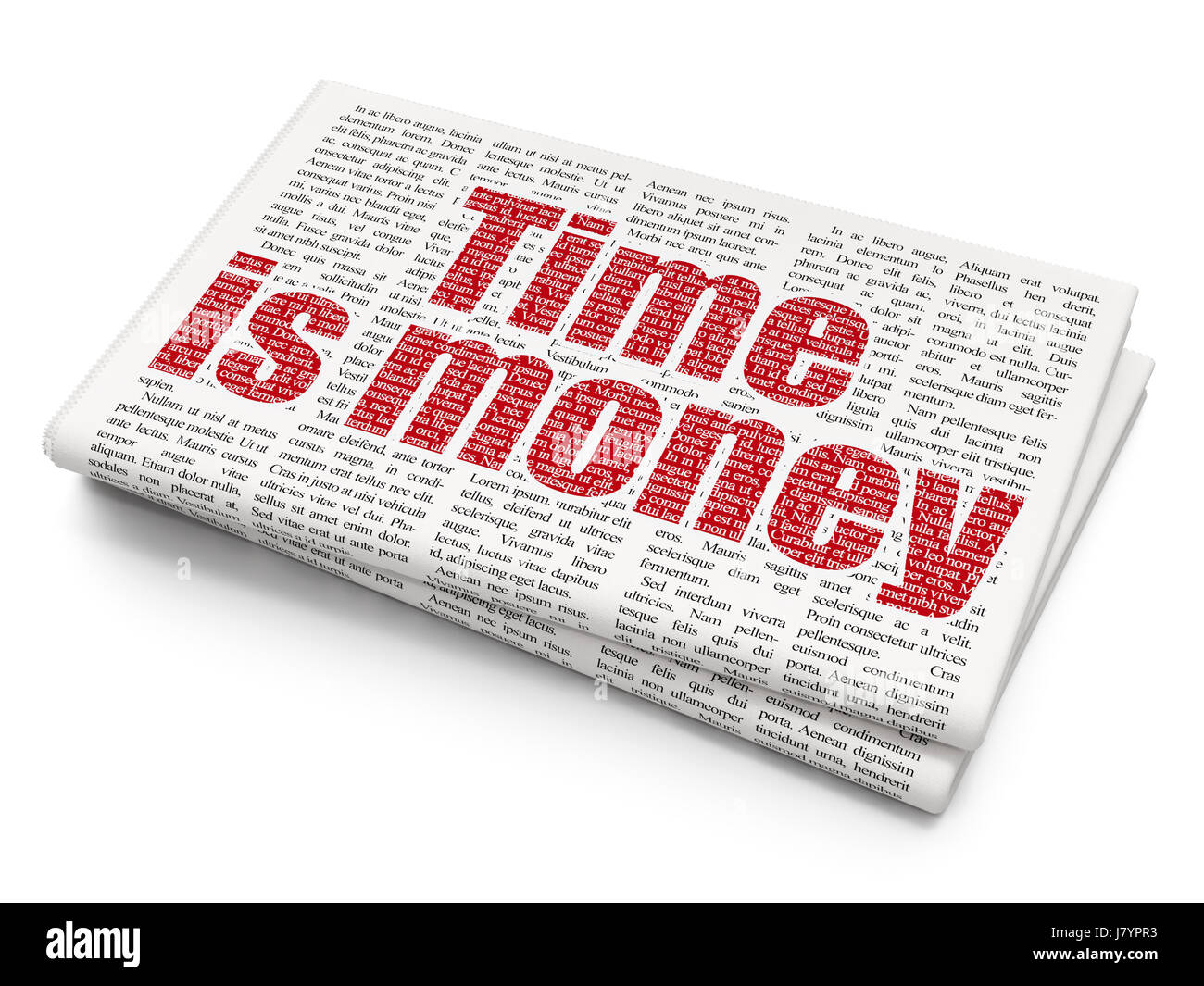 Time concept: Time Is money on Newspaper background Stock Photo - Alamy