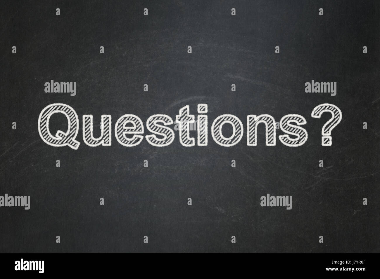 Learning concept: Questions? on chalkboard background Stock Photo - Alamy