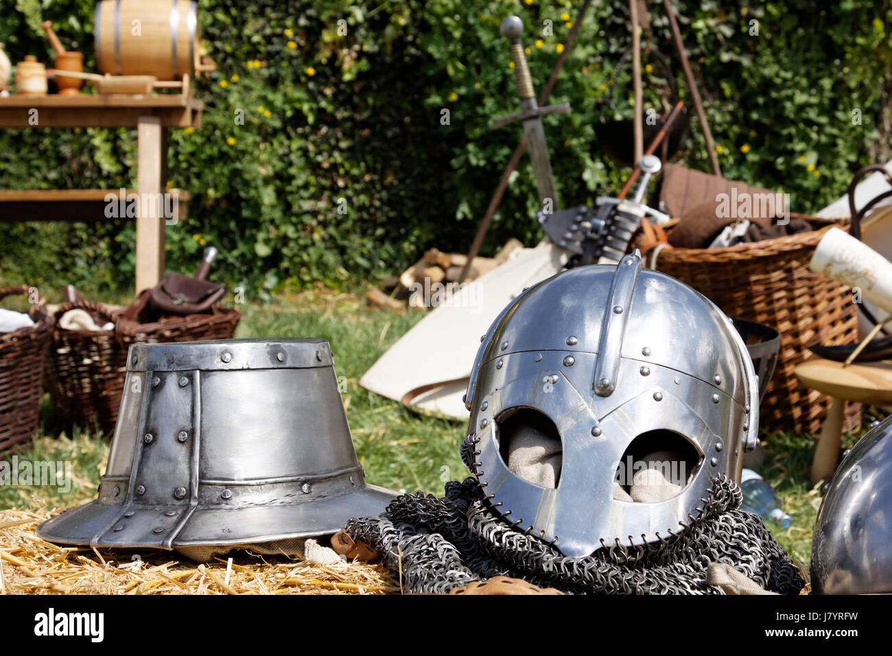 German knight with helmet hi-res stock photography and images - Alamy