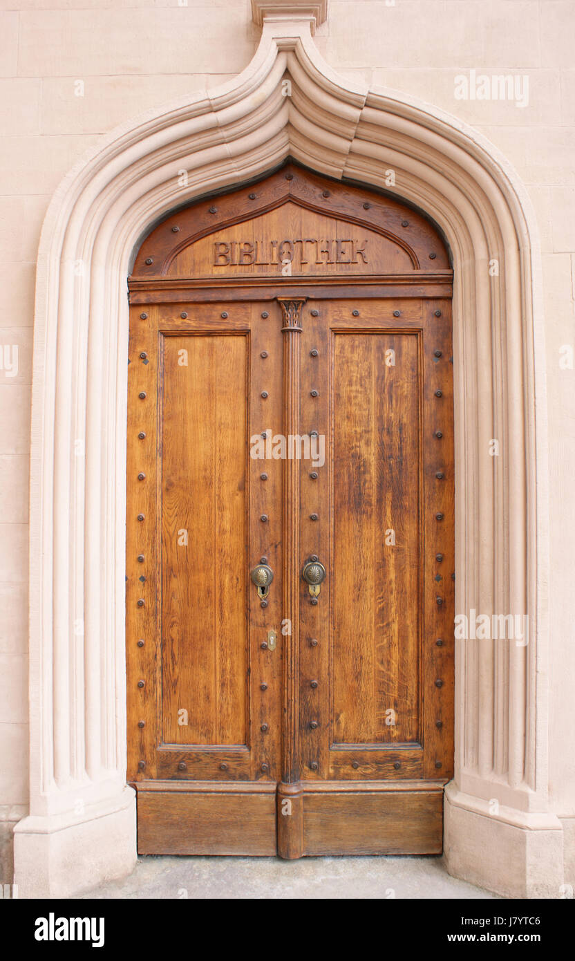 entrance to the library - entrance Stock Photo - Alamy