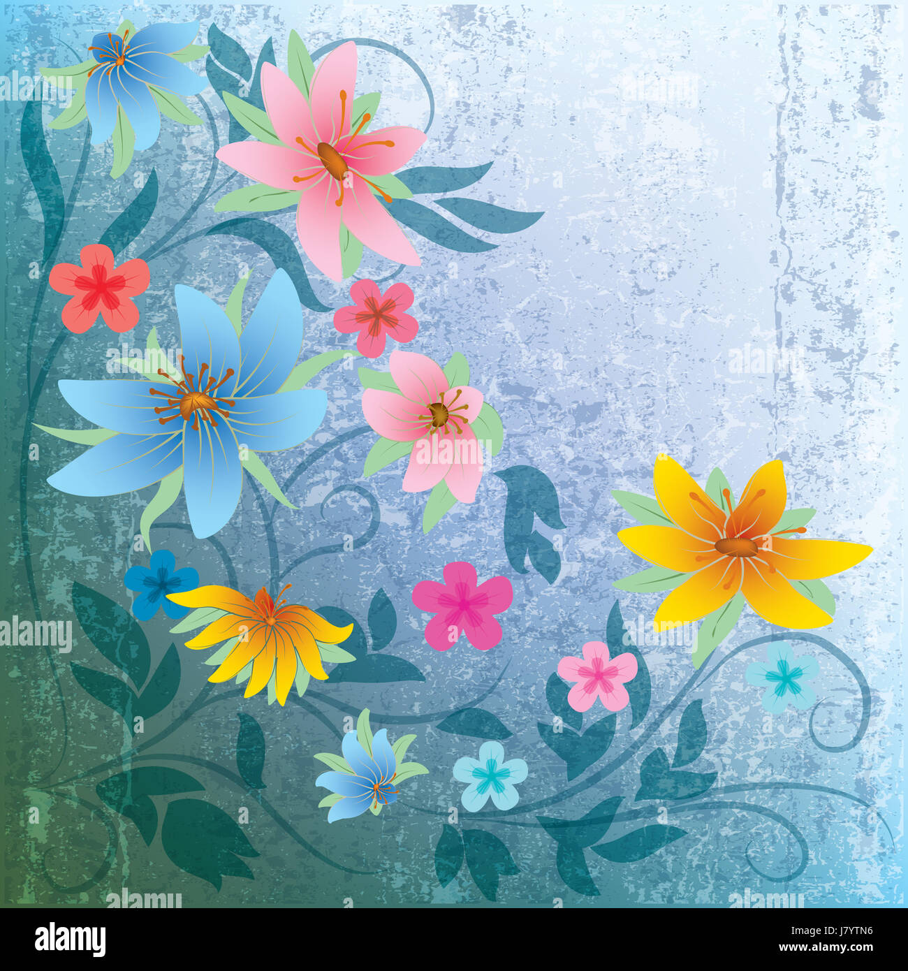 flower plant dirty crack retro old fissure backdrop background floral ...