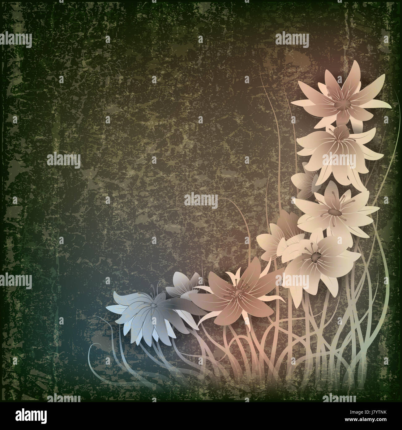 flower plant dirty crack retro old fissure backdrop background floral ...