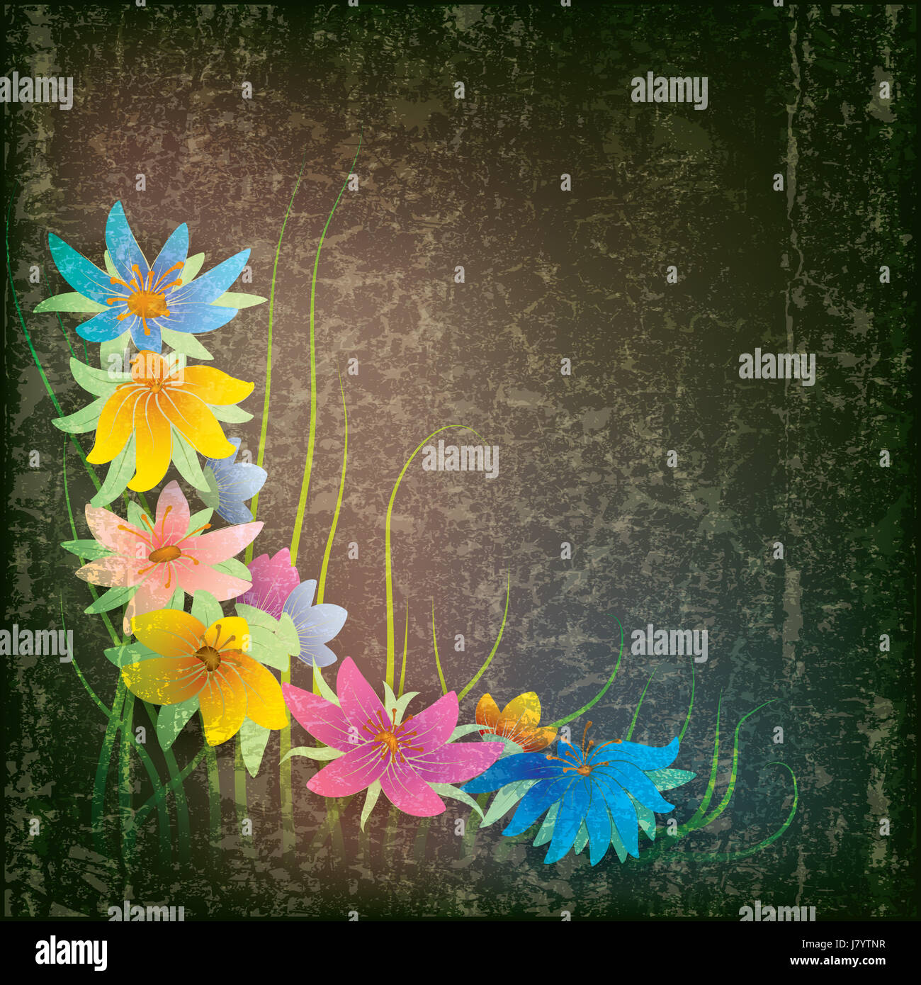 flower plant dirty crack retro old fissure backdrop background floral ...