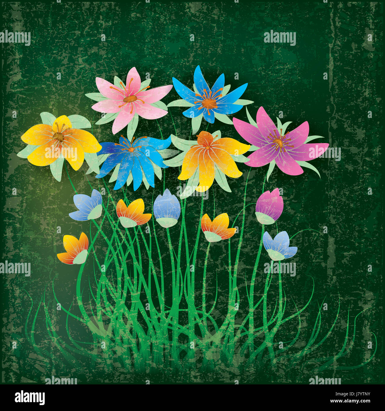 flower plant dirty crack retro old fissure backdrop background floral ...