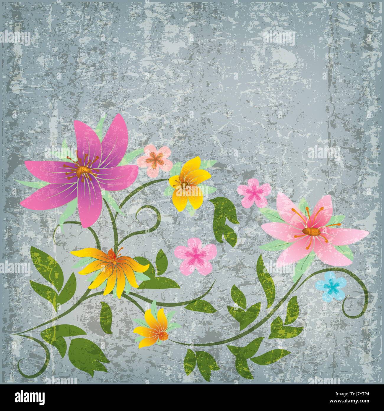 flower plant dirty crack retro old fissure backdrop background floral ...