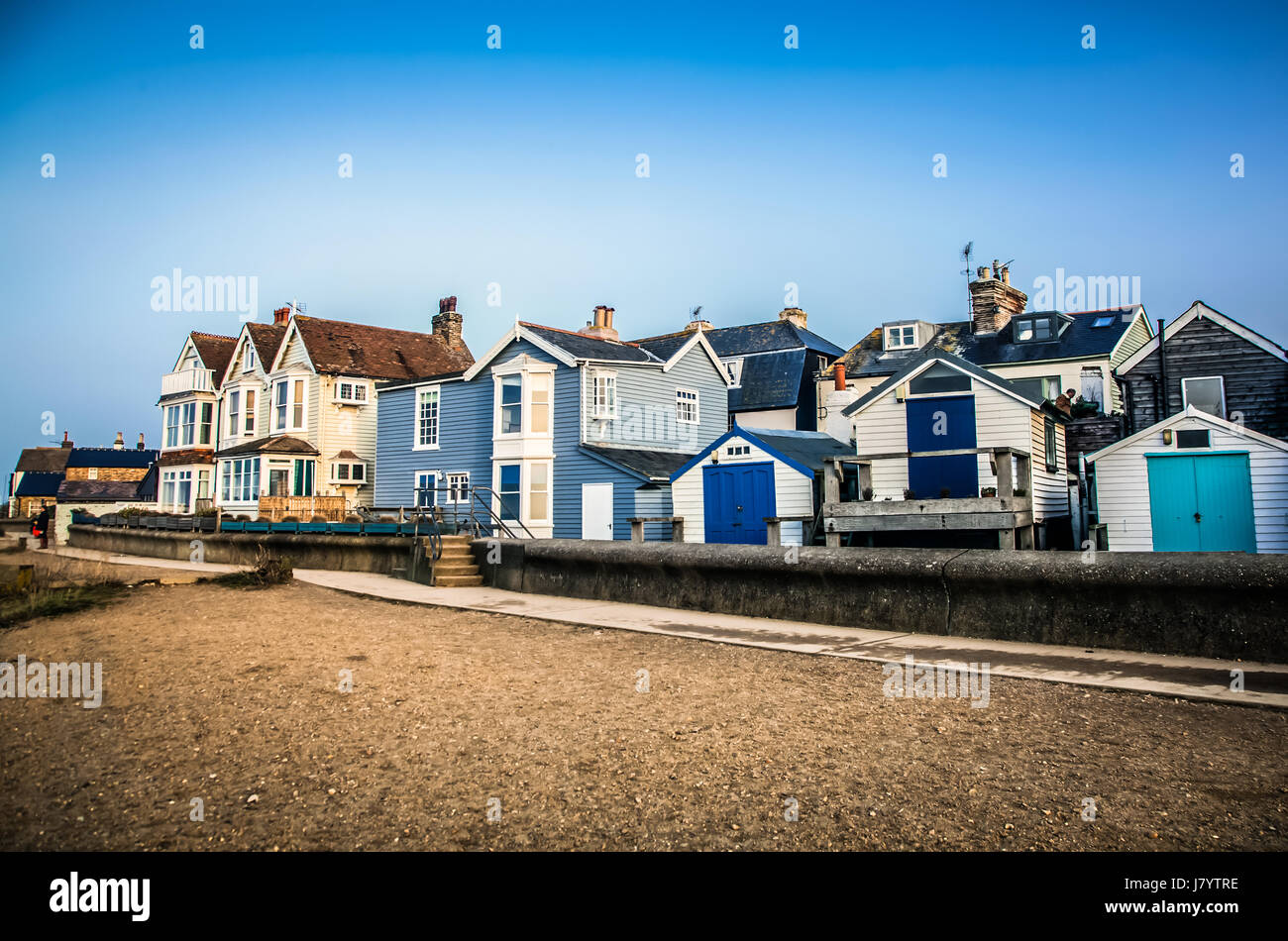 WHISTABLE, UITED KINGDOM - January 21, 2017: Colorful houses on ...