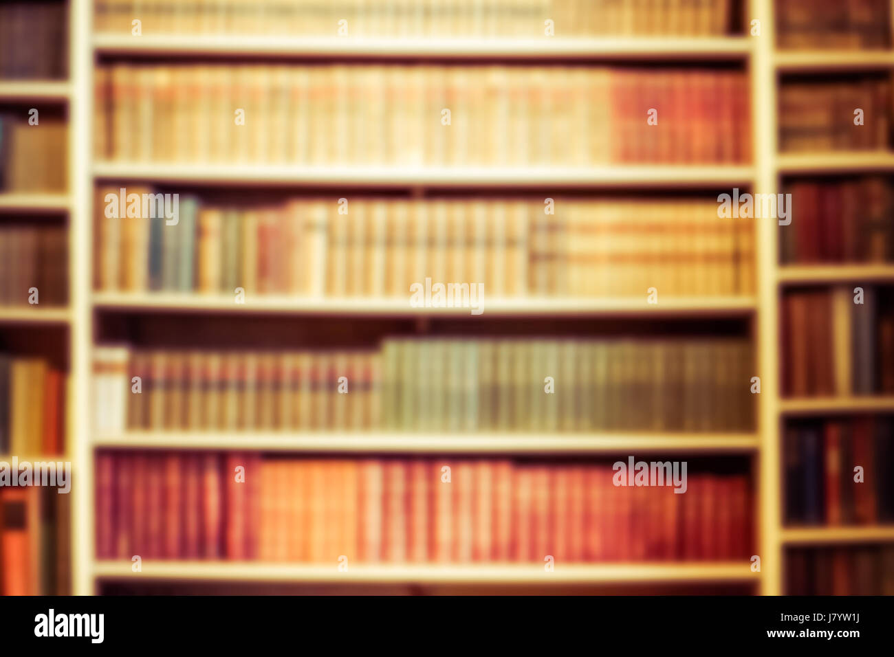blurred background bookshelf full of books. Concept of library Stock ...