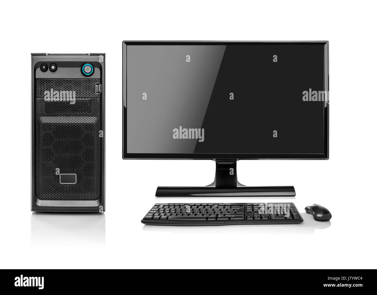 Modern desktop PC computer isolated Stock Photo - Alamy