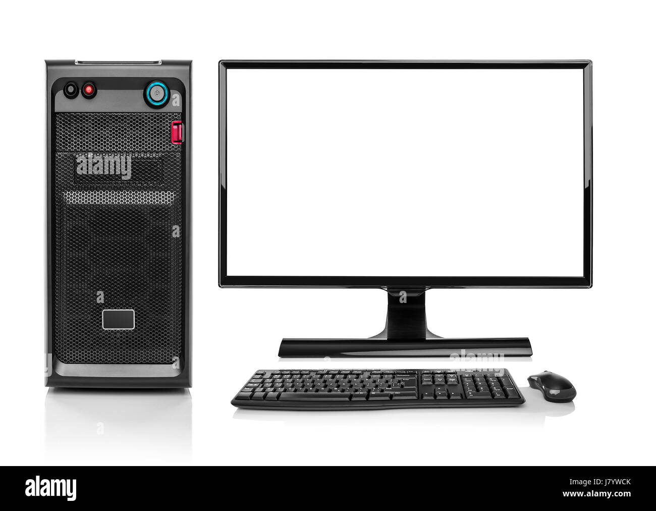 Modern desktop PC computer isolated Stock Photo - Alamy