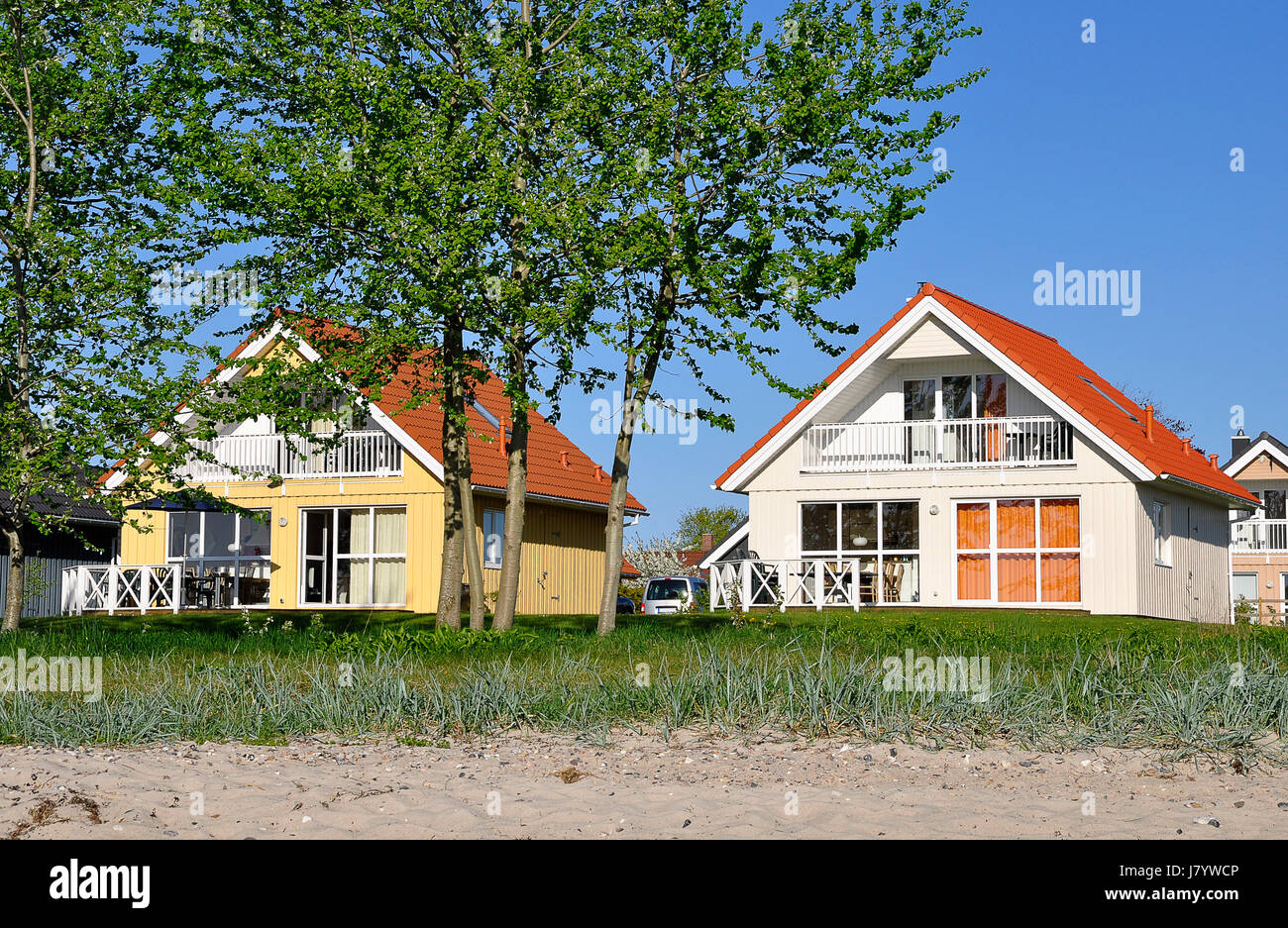 holiday homes on the baltic sea Stock Photo - Alamy