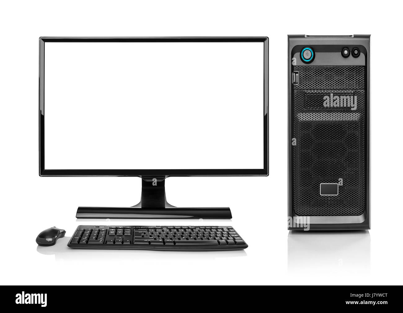 Modern desktop PC computer isolated Stock Photo - Alamy