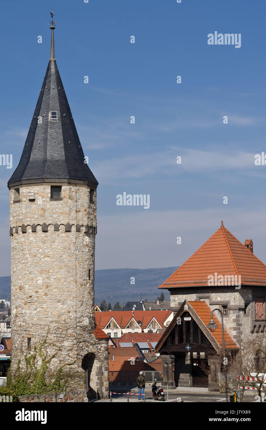 tower old town goal passage gate archgway gantry hesse german federal ...