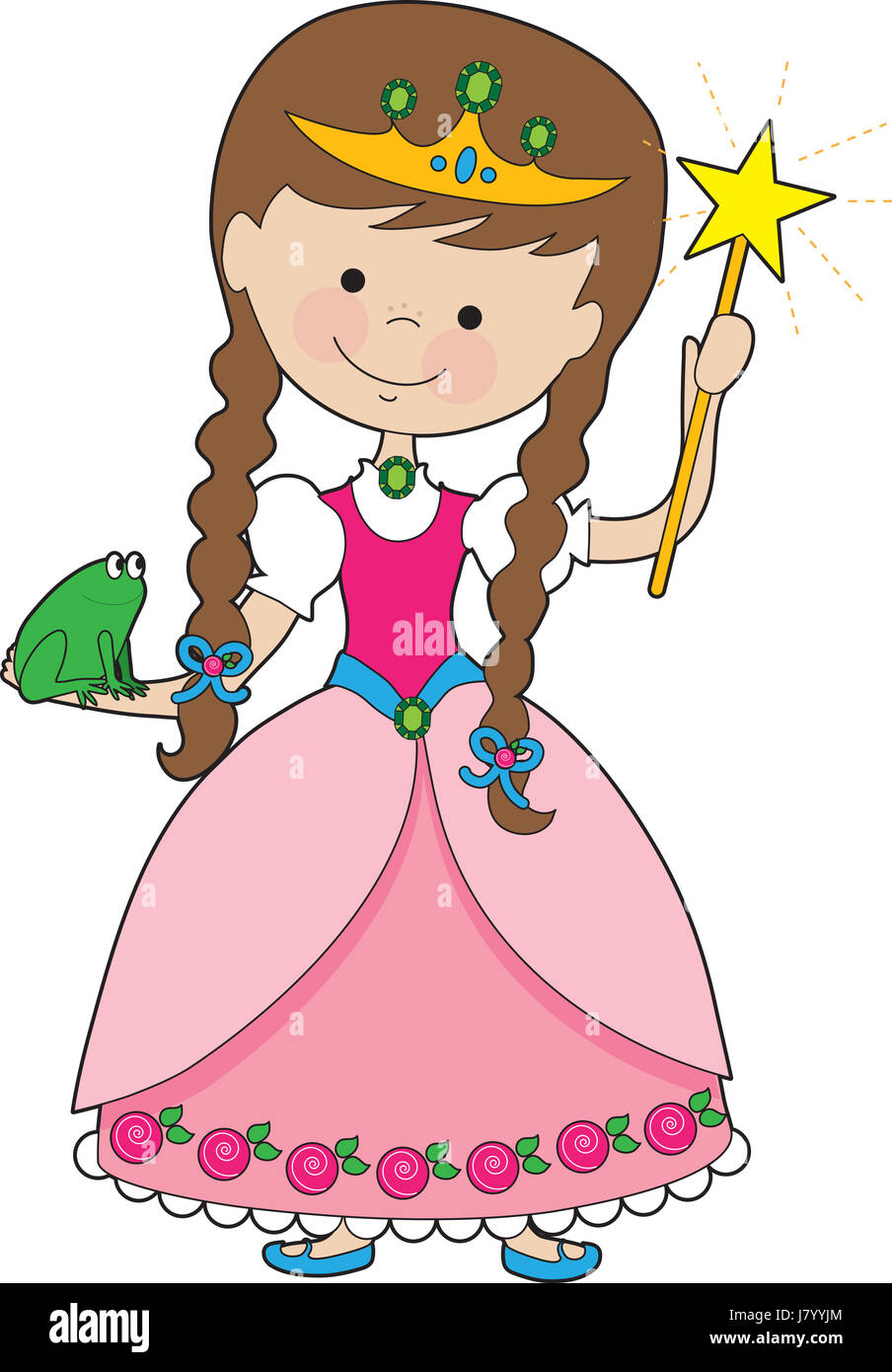 amphibian illustration frog princess kid child animal amphibian face ...