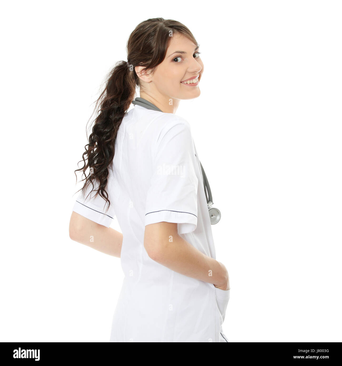 doctor physician medic medical practicioner woman laugh laughs laughing ...