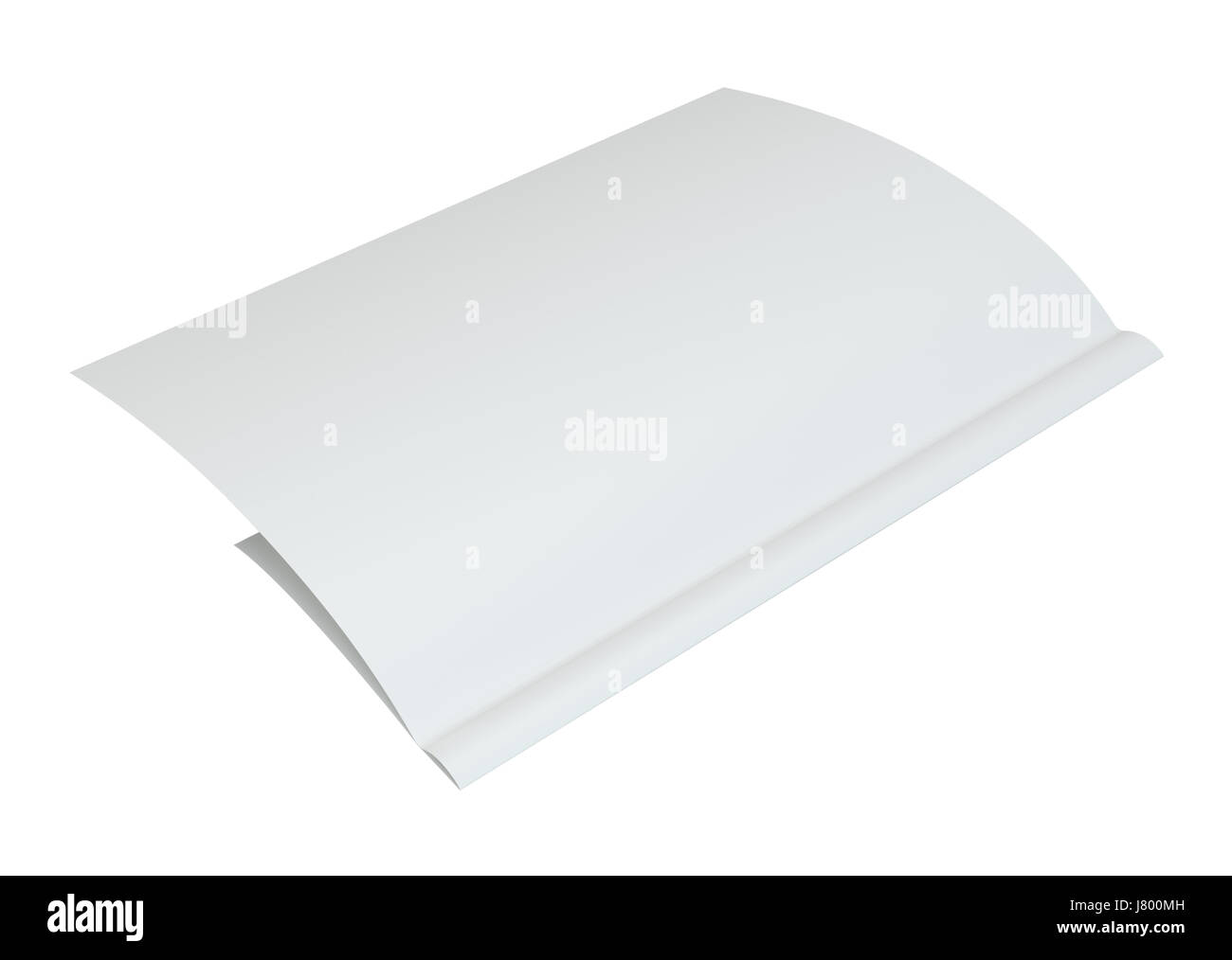 Crumpled folded A4 paper. 3d rendering on white background Stock Photo ...