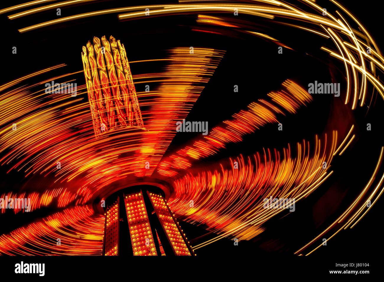 The bright red and orange Inferno at the Washington State Fair Stock ...