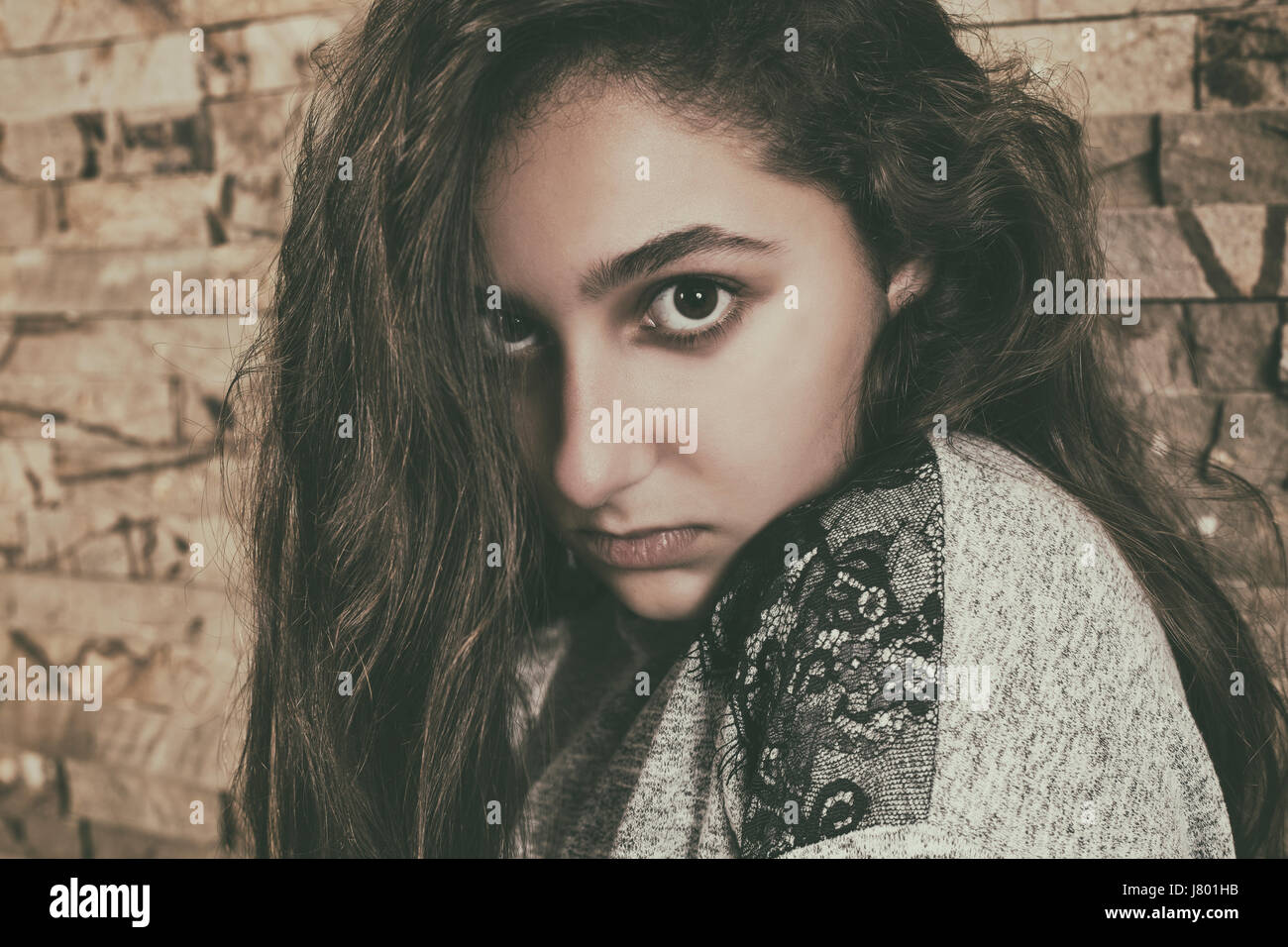 Teen staring hi-res stock photography and images - Alamy