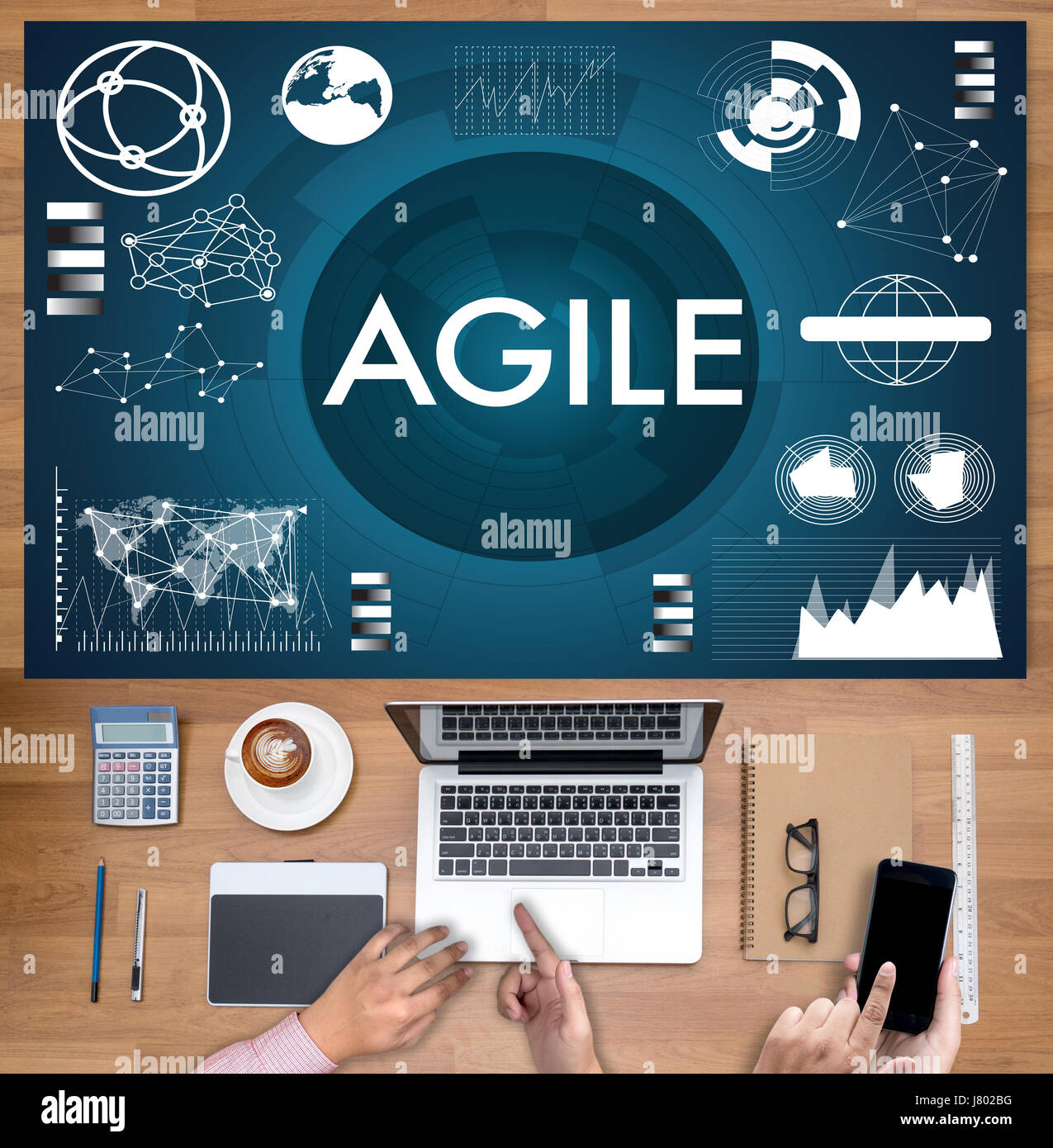 AGILE Agility Nimble Quick Fast Concept businessman working Stock Photo ...