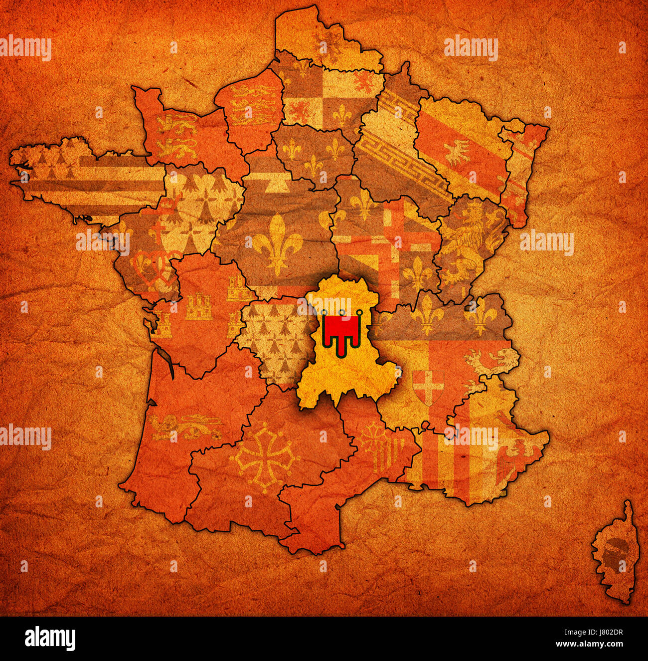 france flag region map atlas map of the world political colour europe ...