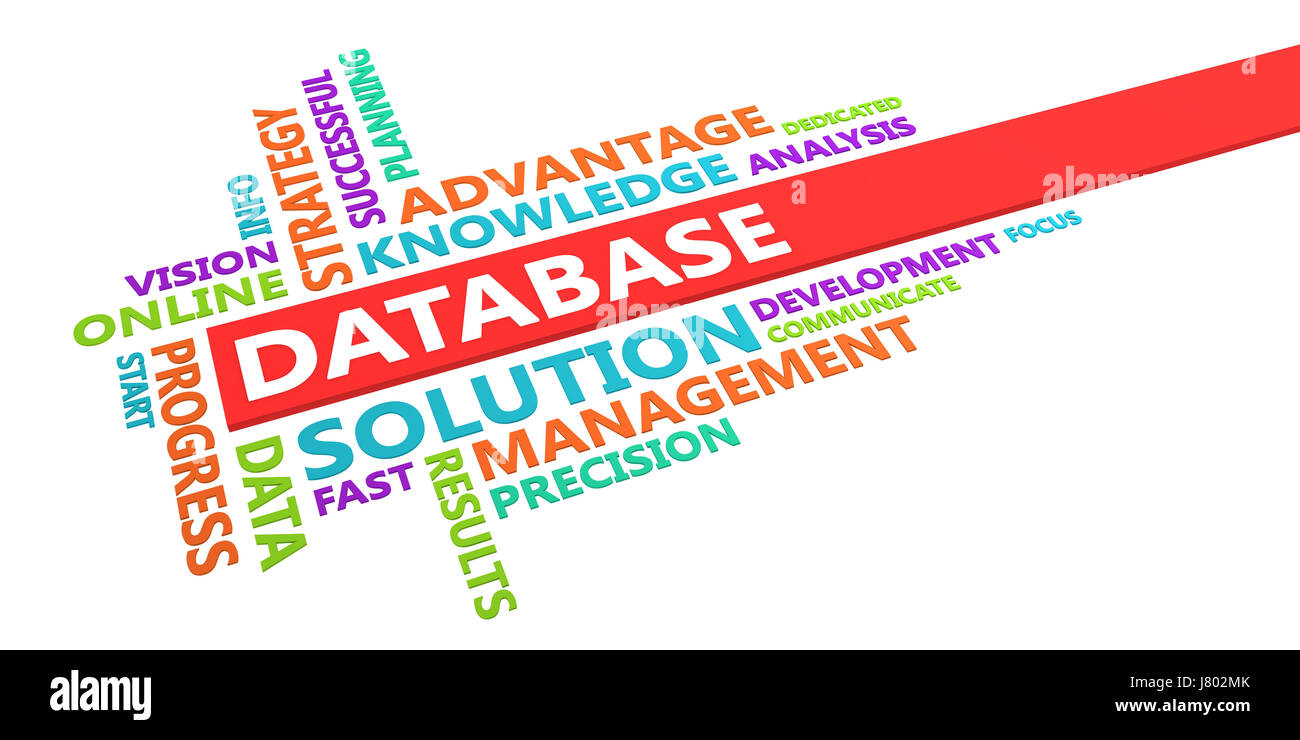Database Word Cloud Concept Isolated on White Stock Photo - Alamy