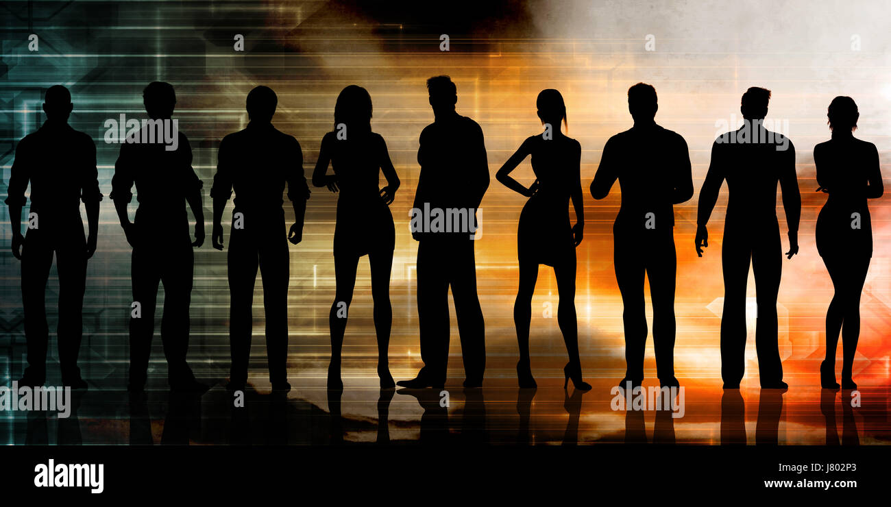 Futuristic Technology Team of Innovators and Entrepreneurs Stock Photo ...